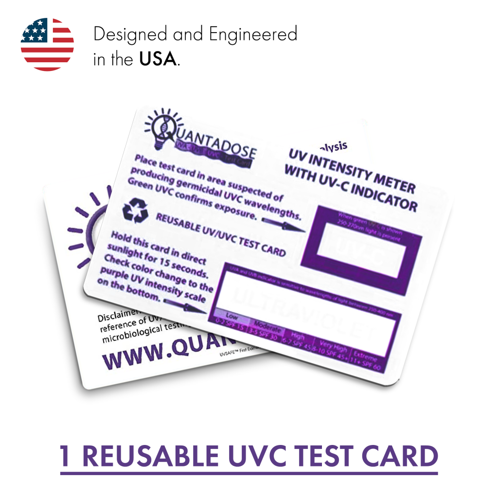 QuantaDose® 1st Edition Reusable 300 µW/cm² UVC Intensity Test Card ...