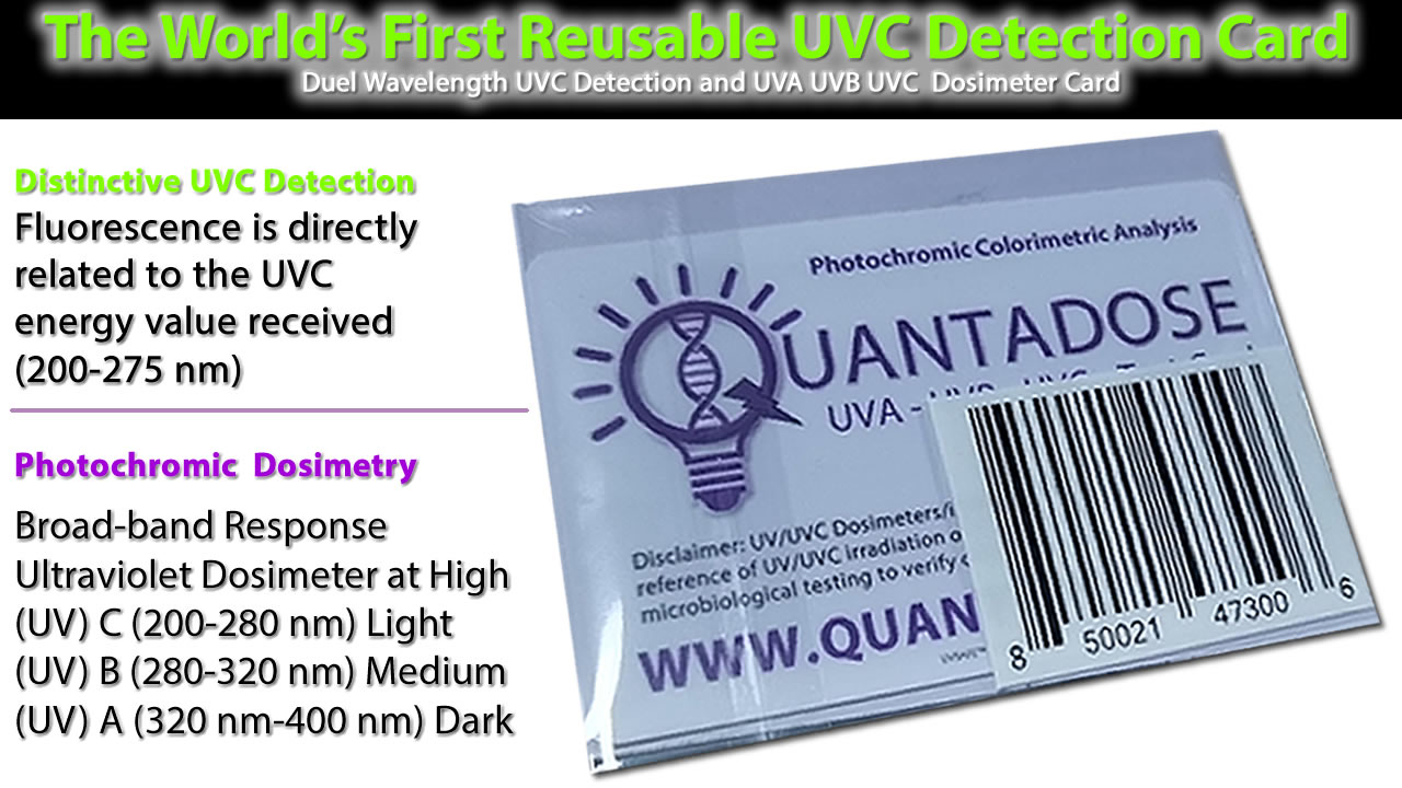 QuantaDose™ 1st Edition Reusable 300 µW/cm² UVC Intensity Test Card ...
