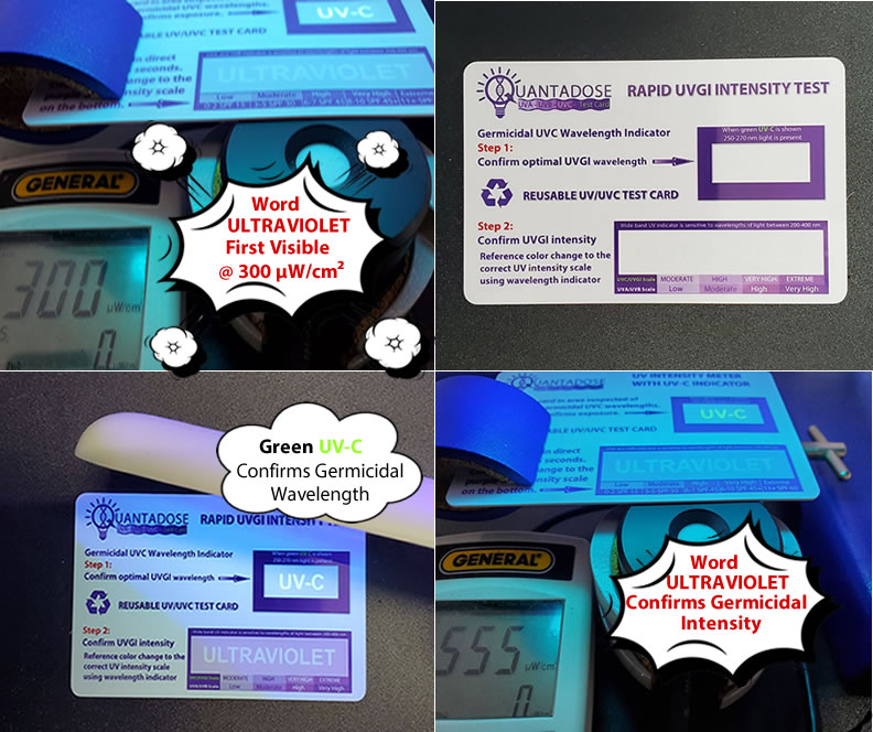 QuantaDose™ 2nd Edition Reusable UVC Test Cards 300 µW/cm² Minimum ...