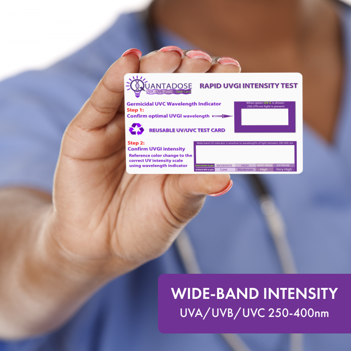 QuantaDose® 2nd Edition Reusable UVC Test Cards 300 µW/cm² Minimum ...