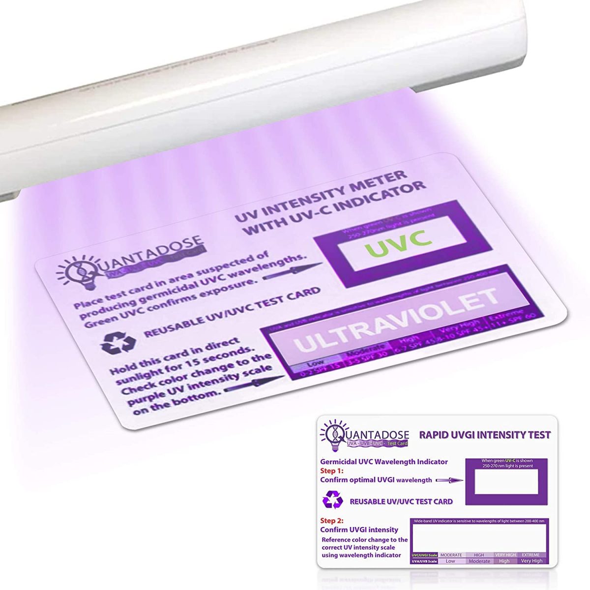 UVC Test Card Package for UV Sanitizer Wands, UV Sanitizer Bags, UVC ...