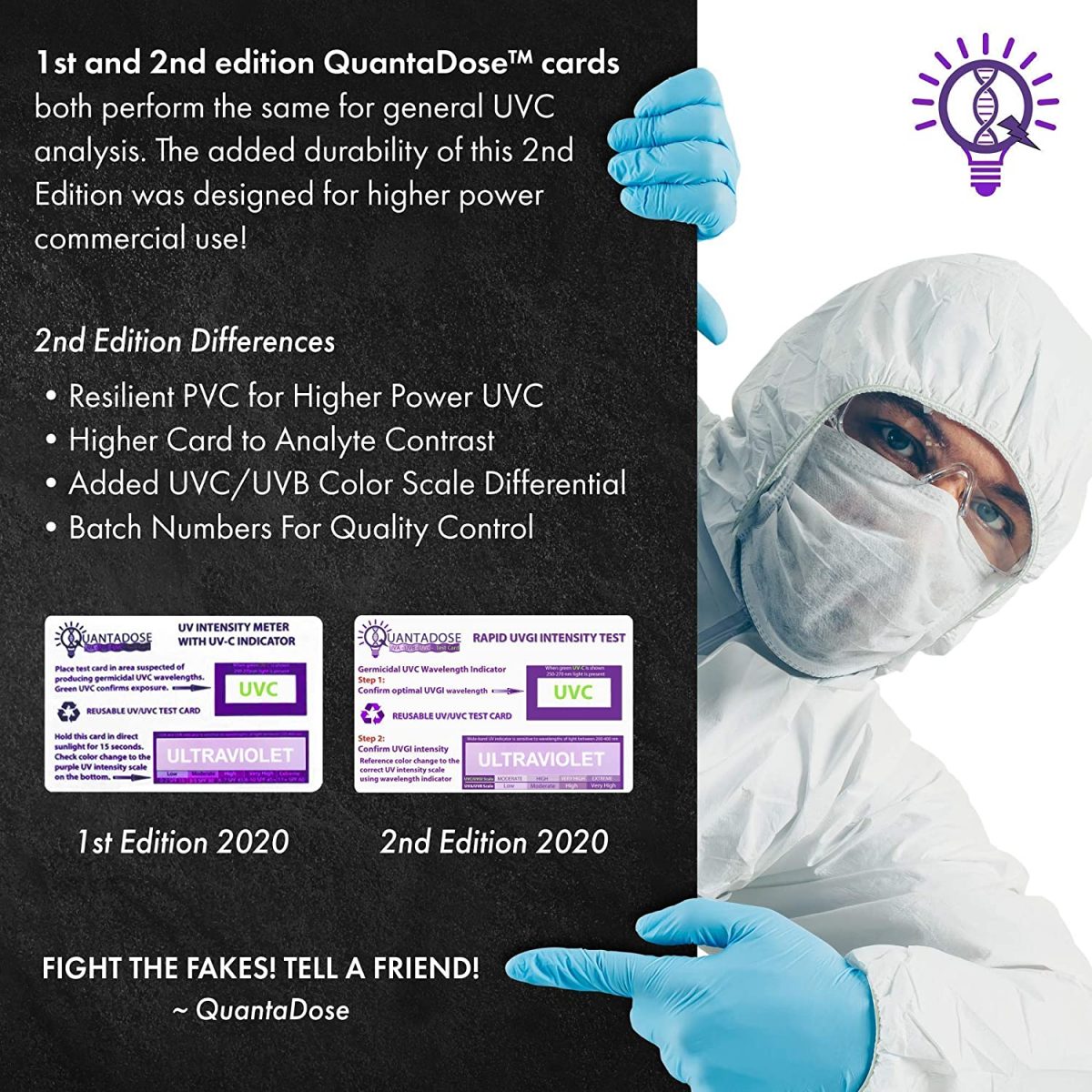 UVC Test Card Package for UV Sanitizer Wands, UV Sanitizer Bags, UVC ...