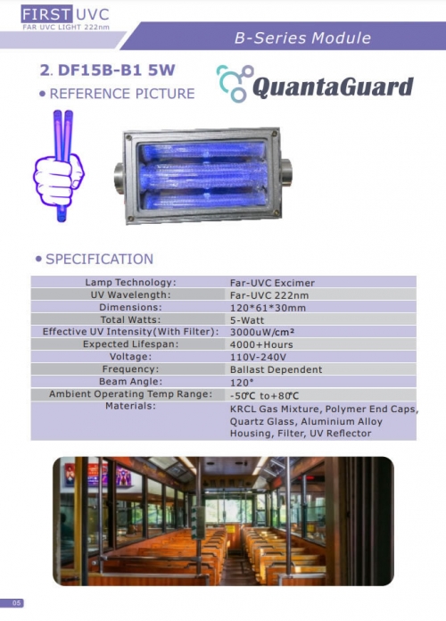 QuantaModule Open Source 5-Watt Far UV Excimer Module DC 24V Far-UVC ...